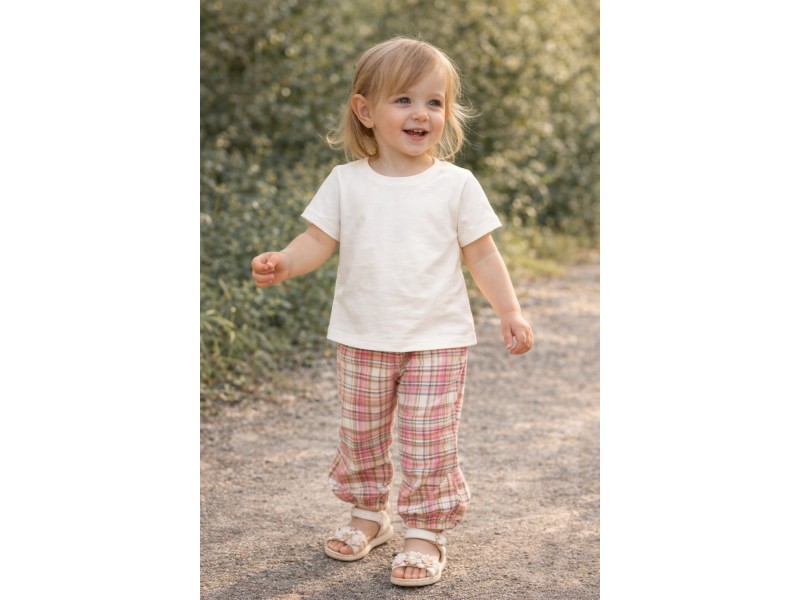 Pantalone za devojcice Karirane 18-24m NOVO
