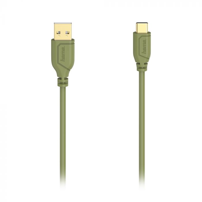 USB-C Kabl,Fleksibilan,Bakar,Pozlata, 0.75m Zeleni