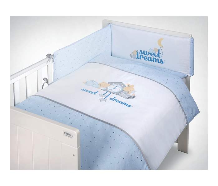 POSTELJINA ZA BEBE SET 5 DELOVA - SWEET DREAMS BLUE