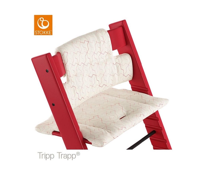 STOKKE TRIPP TRAPP® CLASSIC CUSHION - Geometric Red (Organic Cotton)