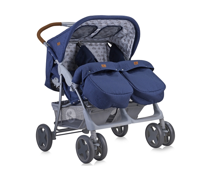 KOLICA TWIN DARK DARK BLUE COUDS (2020) + TORBA