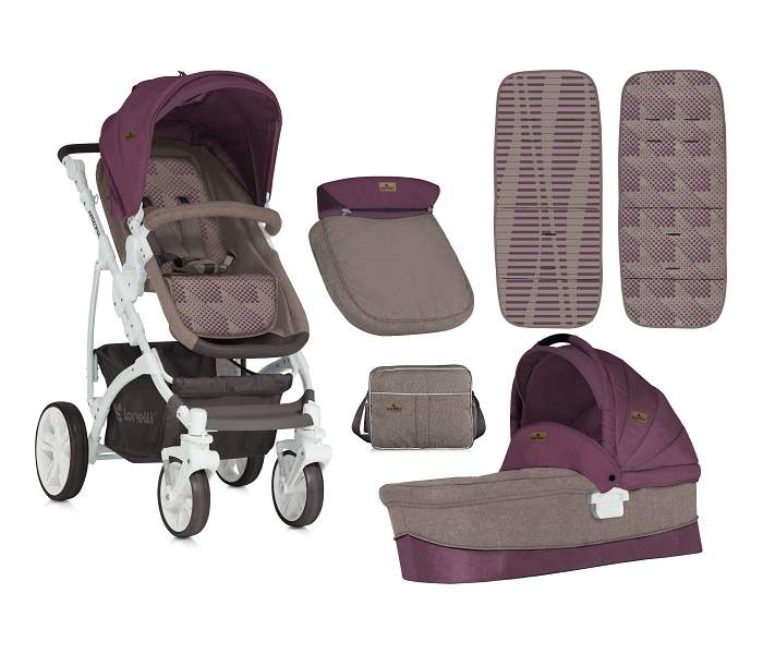 KOLICA ARIZONA+PRAM BODY+BAG BEIGE&RED 2018