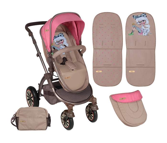 KOLICA AURORA AIR WHEELS - ROSE&BEIGE