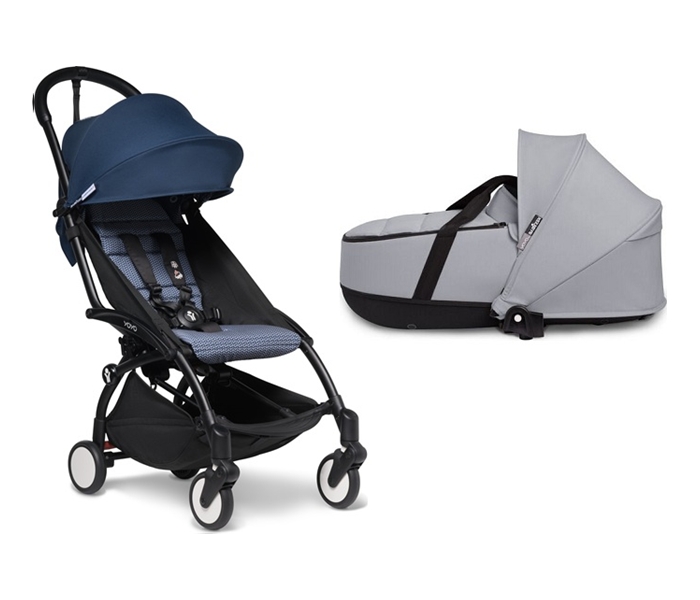 STOKKE YOYO KOLICA ZA BEBE 2U1 - AF BLUE & GREY (ram+ 6+tekstil + korpa)
