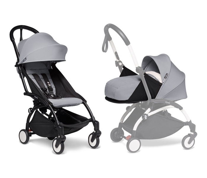 STOKKE YOYO KOLICA ZA BEBE 2U1 - STONE (ram+ 6+tekstil + set za novorodjence)
