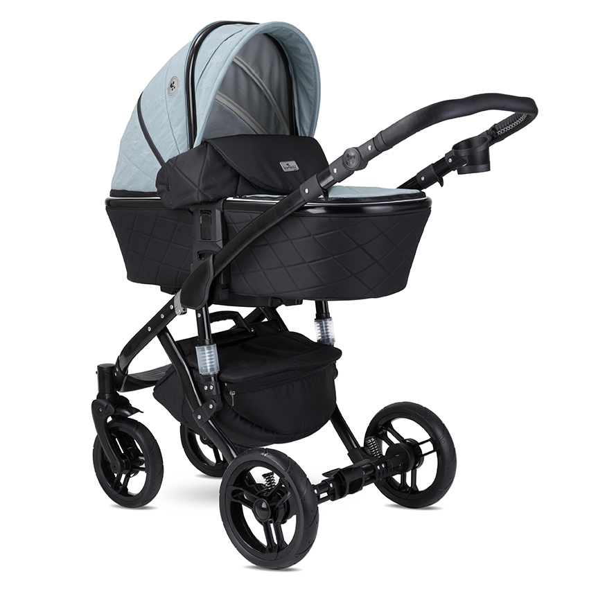 LORELLI KOLICA ZA BEBE TRIO SISTEM RIMINI PREMIUM - SILVER BLUE STARS (2021)