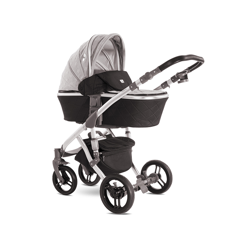 LORELLI KOLICA ZA BEBE TRIO SISTEM RIMINI PREMIUM - COOL GREY STARS (2021)