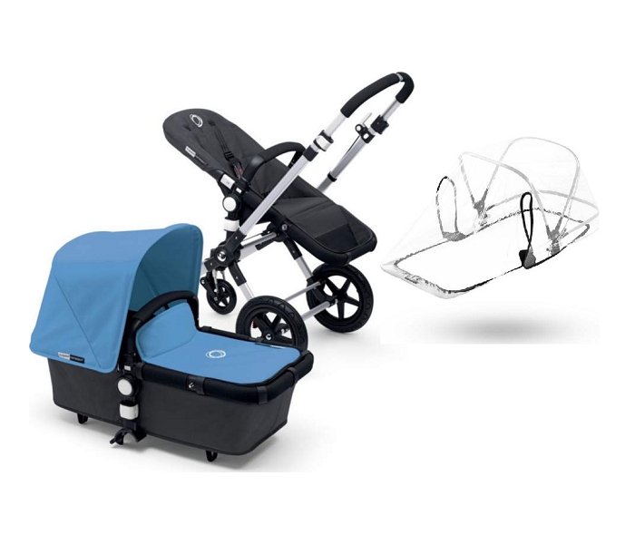 BUGABOO CAMELEON³ COMPLETE ALU/DARK GREY - ICE BLUE (rain cover)