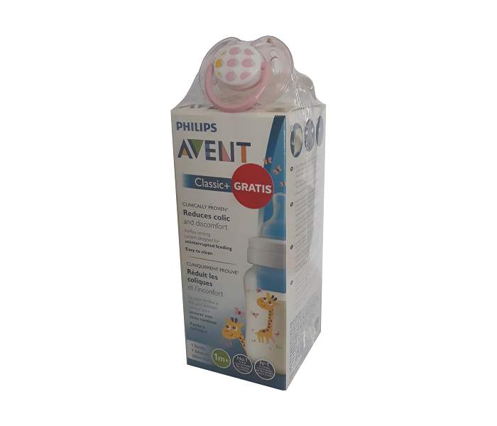 AVENT CLASSIC FLASICA - majmunce, zirafa, pingvin 260ML + VARALICA 3593