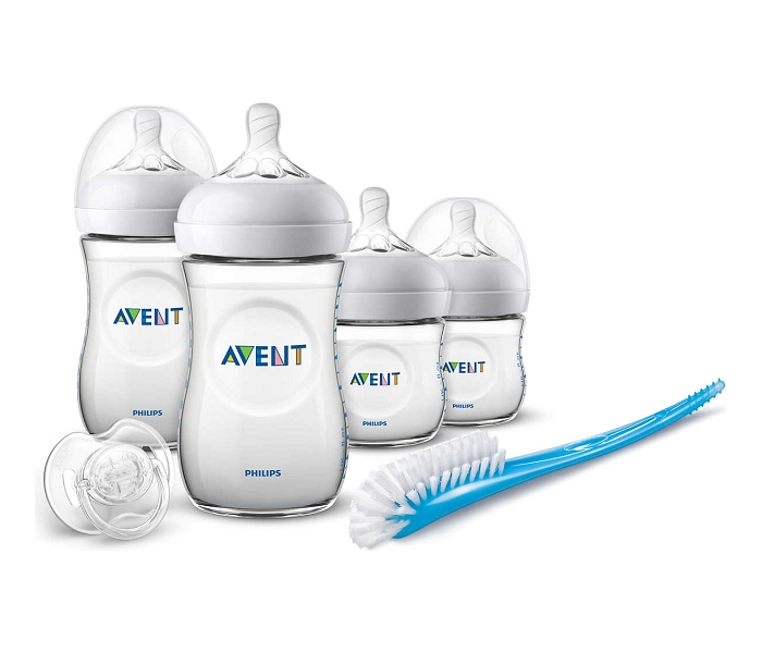 AVENT STARTER SET ZA NOVORODJENCE 6625 (4 NATUR.FLASICA+VARALICA+CETKA)