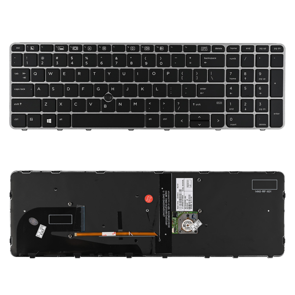 Tastatura za laptop HP 850 G3 pozadisnko osvetljenje sa mišem sivi frejm