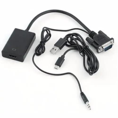 ADAPTER KONVERTER VGA NA HDMI + AUX 3.5MM KETTZ