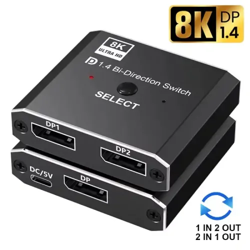 DISPLAYPORT V1.4 SWITCH 2/1 KT-DP201 KETTZ