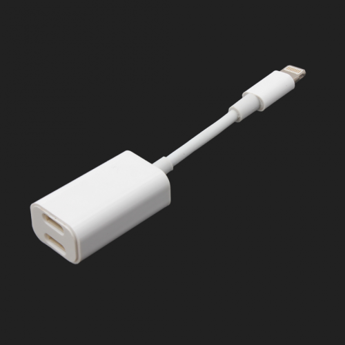 ADAPTER ZA SLUSALICE I PUNJENJE IP-8 IPHONE LIGHTNING BELI