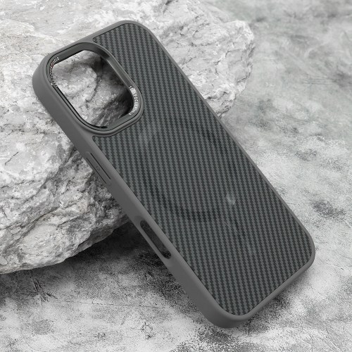 FUTROLA CARBON MAGSAFE ZA IPHONE 16 (6.1) SIVA (BIG CAMERA)