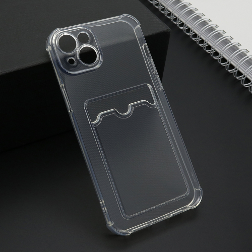 FUTROLA TRANSPARENT CARD POCKET ZA IPHONE 15 PLUS (6.7) PROVIDNA