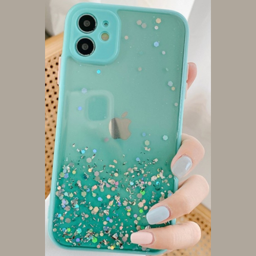 MCTK6-XIAOMI MI 11X/POCO F3 * FURTROLA 3D SPARKLING STAR SILICONE TURQUOISE (89)