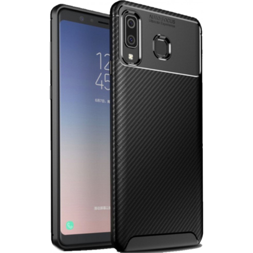 MCTK74-SAMSUNG S9 PLUS * FUTROLA CARBON FIBER SILICONE BLACK (139)