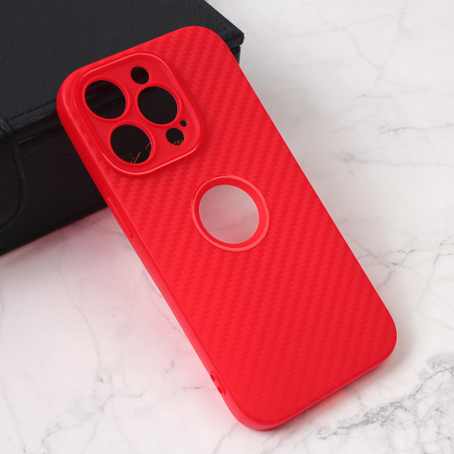 TORBICA CARBON STRIPE ZA IPHONE 14 PRO 6.1 CRVENA