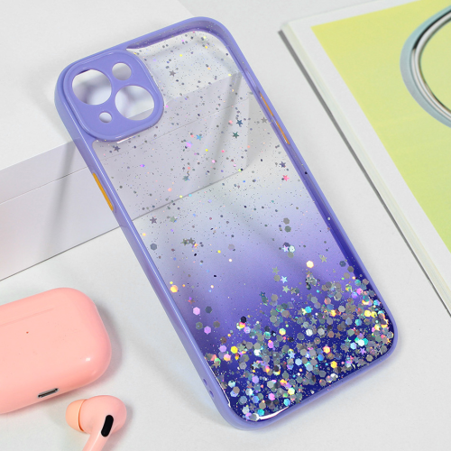 TORBICA FRAME GLITTER ZA IPHONE 15 PLUS 6.7 LJUBICASTA