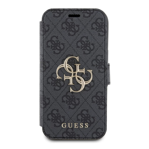 TORBICA GUESS BK PU LEATHER 4G METAL LOGO ZA IPHONE 15 6.1 SIVA (GUBKP15S4GMGGR)