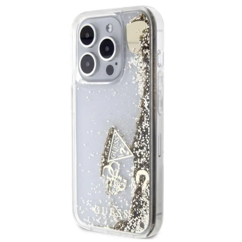 TORBICA GUESS HC LIQUID GLITTER CHARMS ZA IPHONE 15 PRO 6.1 ZLATNA (GUHCP15LGLHFLGO)