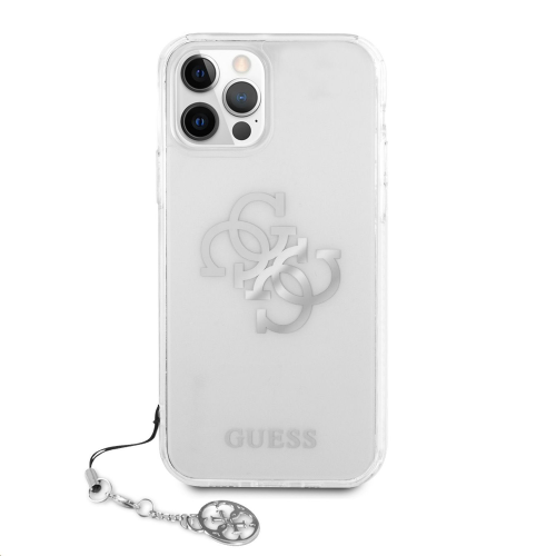 TORBICA GUESS HC PC 4G METAL CHARM ZA IPHONE 12 PRO MAX 6.7 SREBRNA (GUHCP12LKS4GSI)