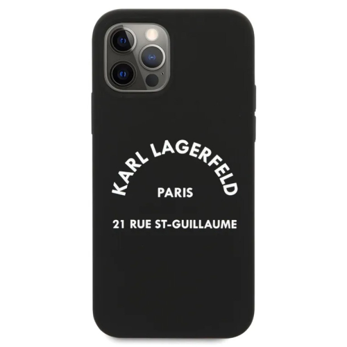 TORBICA KARL LAGERFELD HC SILICONE RSG ZA IPHONE 12/12 PRO 6.1 CRNA (KLHCP12MSLSGRBK)