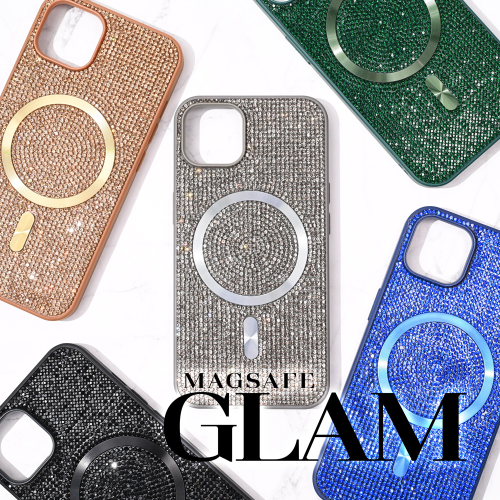 TORBICA MAGSAFE GLAM ZA IPHONE 13 PRO MAX 6.7 CRNA
