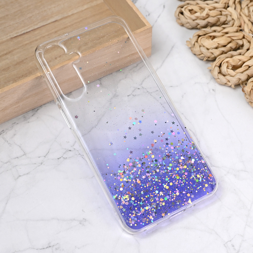 TORBICA SILIKONSKA GLITTER ZA SAMSUNG A165F GALAXY A16 5G LJUBICASTA