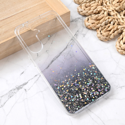 TORBICA SILIKONSKA GLITTER ZA SAMSUNG A566B GALAXY A56 5G CRNA