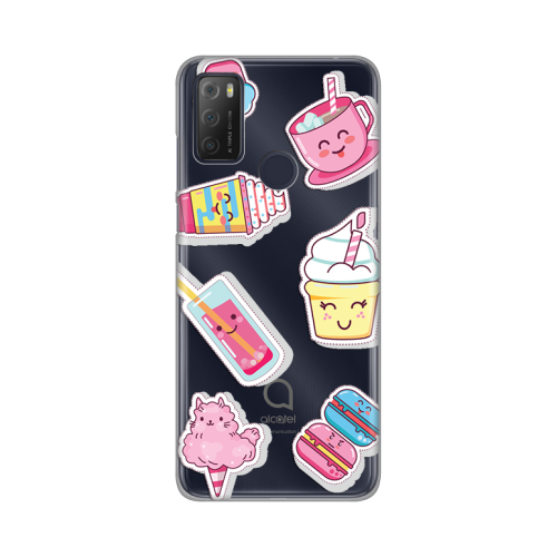 TORBICA SILIKONSKA PRINT SKIN ZA ALCATEL 1S 2021/3L 2021/A1 ALPHA 21 ICE CREAM