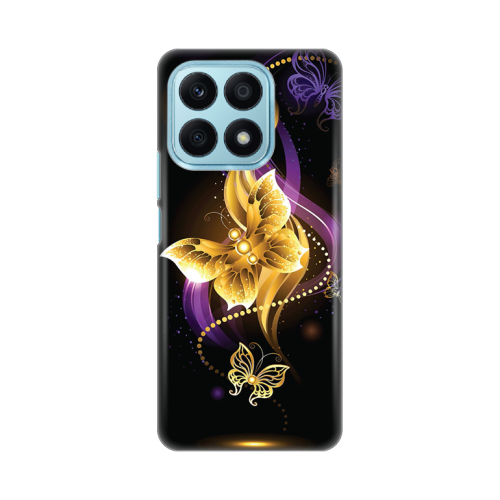TORBICA SILIKONSKA PRINT SKIN ZA HONOR X8A GOLDEN BUTTERFLY