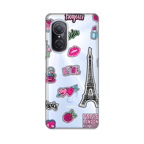 TORBICA SILIKONSKA PRINT SKIN ZA HUAWEI NOVA 9 SE LOVE PARIS
