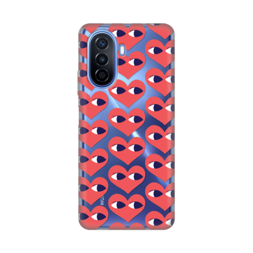 TORBICA SILIKONSKA PRINT SKIN ZA HUAWEI NOVA Y70/Y70 PLUS EYE HEART PATTERN