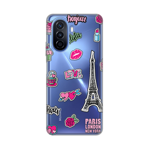 TORBICA SILIKONSKA PRINT SKIN ZA HUAWEI NOVA Y70/Y70 PLUS LOVE PARIS