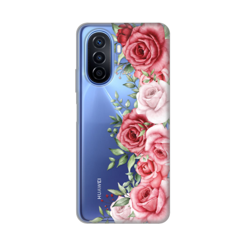 TORBICA SILIKONSKA PRINT SKIN ZA HUAWEI NOVA Y70/Y70 PLUS WILD ROSES