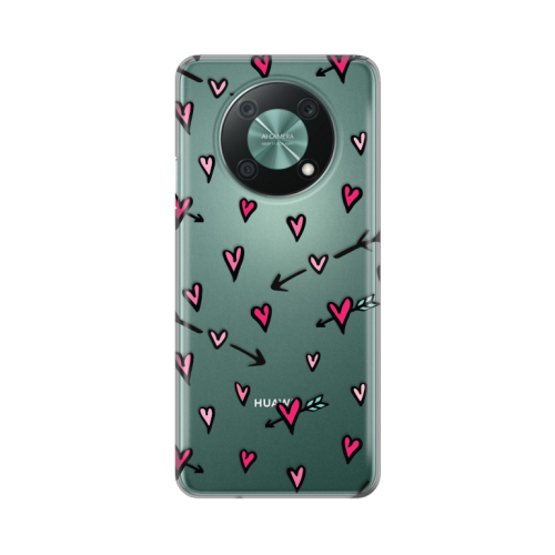 TORBICA SILIKONSKA PRINT SKIN ZA HUAWEI NOVA Y90 HEART PATTERN