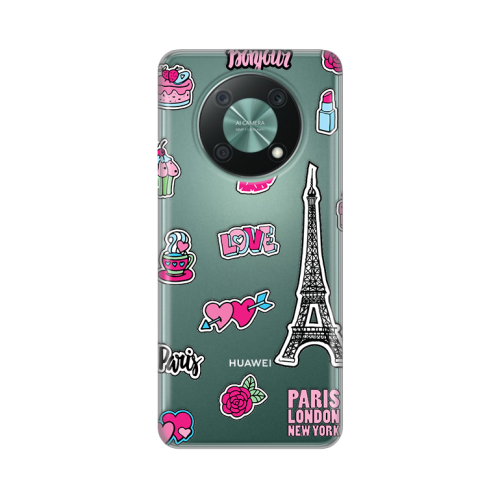 TORBICA SILIKONSKA PRINT SKIN ZA HUAWEI NOVA Y90 LOVE PARIS
