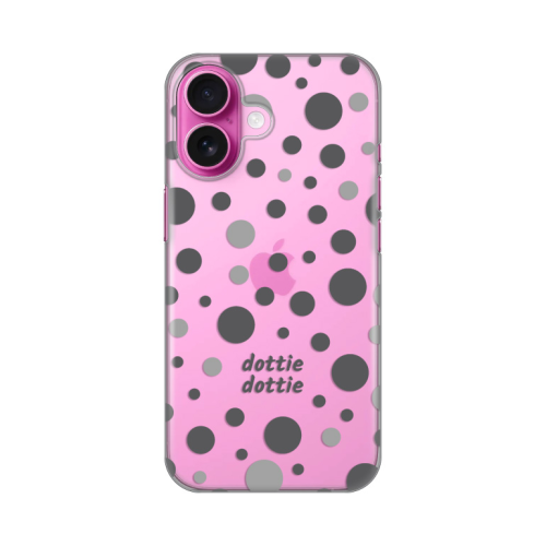 TORBICA SILIKONSKA PRINT SKIN ZA IPHONE 16 6.1 DOTTIE DOTTIE GRAY