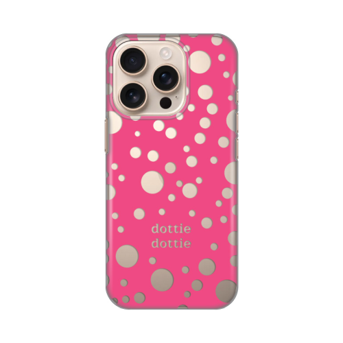 TORBICA SILIKONSKA PRINT SKIN ZA IPHONE 16 PRO 6.3 DOTTIE DOTTIE PINK