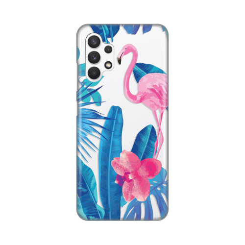 TORBICA SILIKONSKA PRINT SKIN ZA SAMSUNG A325F GALAXY A32 4G SUMMER FLAMINGO