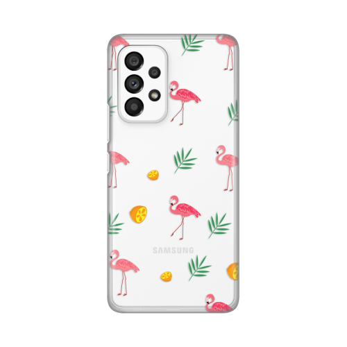 TORBICA SILIKONSKA PRINT SKIN ZA SAMSUNG A536B GALAXY A53 5G FLAMINGOS