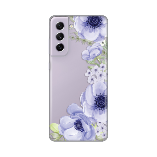 TORBICA SILIKONSKA PRINT SKIN ZA SAMSUNG G990 GALAXY S21 FE BLUE ROSES