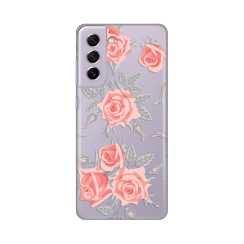 TORBICA SILIKONSKA PRINT SKIN ZA SAMSUNG G990 GALAXY S21 FE ELEGANT ROSES