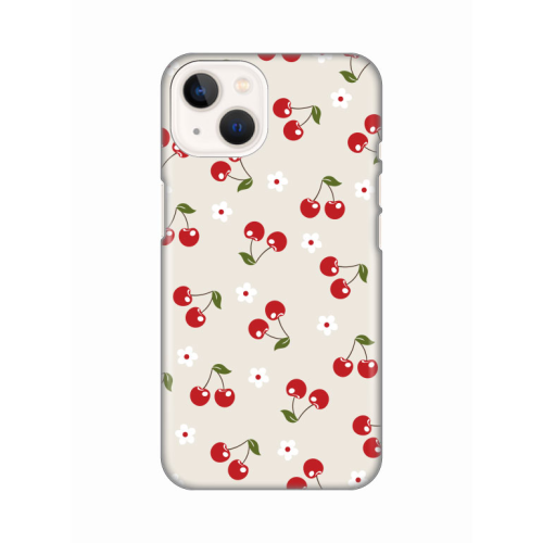 TORBICA SILIKONSKA PRINT ZA IPHONE 13 6.1 CHERRY AND FLOWERS