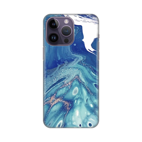 TORBICA SILIKONSKA PRINT ZA IPHONE 14 PRO MAX 6.7 BLUE MARBLE