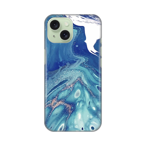 TORBICA SILIKONSKA PRINT ZA IPHONE 15 6.1 BLUE MARBLE