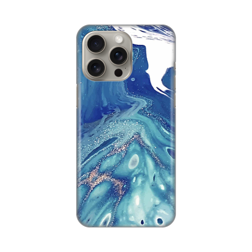 TORBICA SILIKONSKA PRINT ZA IPHONE 15 PRO MAX 6.7 BLUE MARBLE