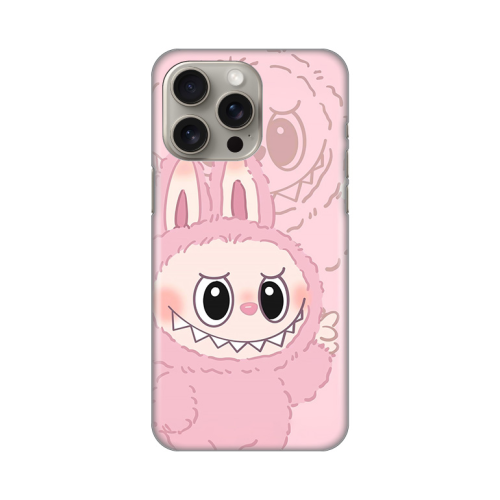 TORBICA SILIKONSKA PRINT ZA IPHONE 15 PRO MAX 6.7 LA BUBU PINK